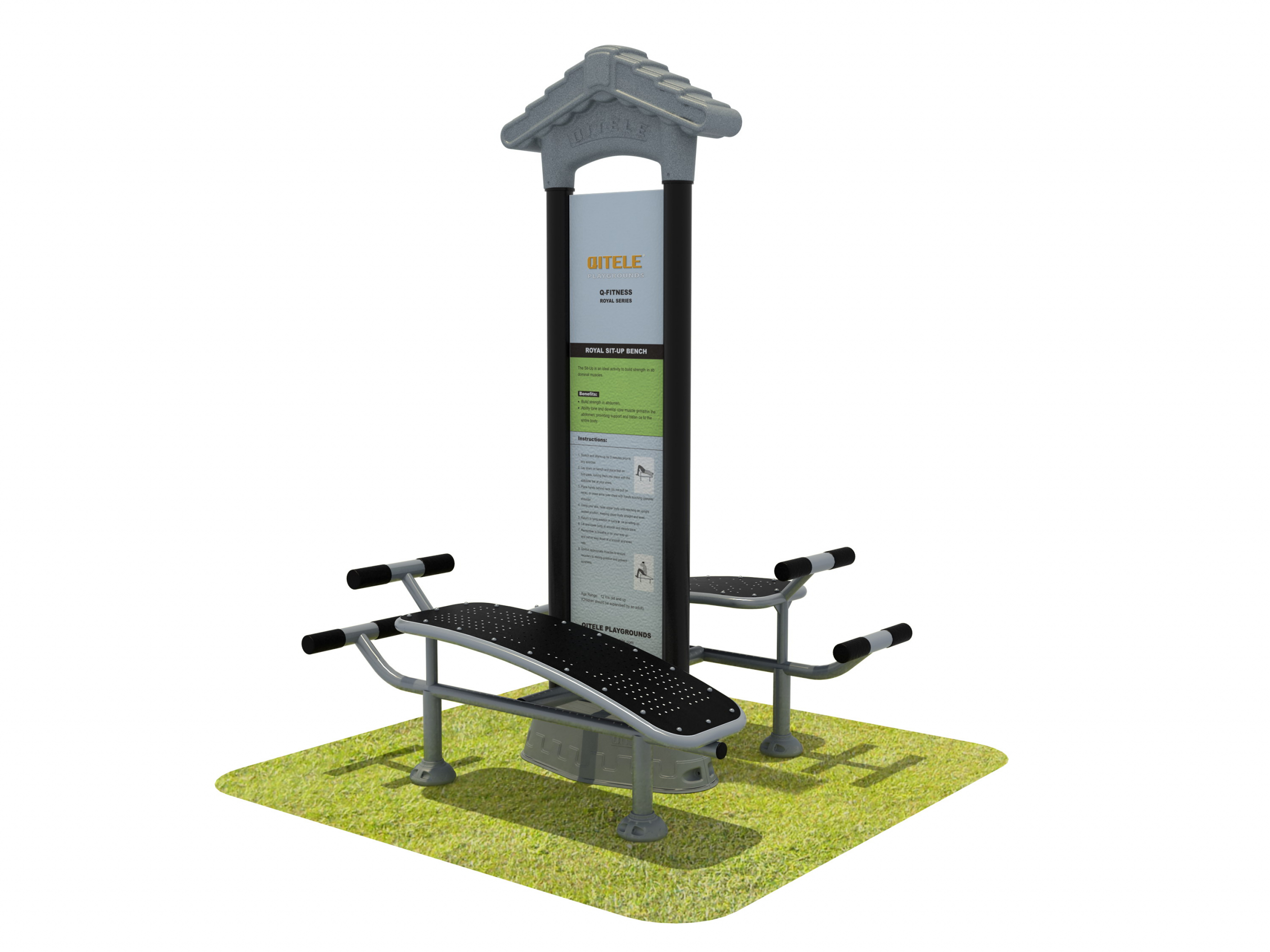 Royal Double Station Sit Up Bench - PlayN Wisconsin