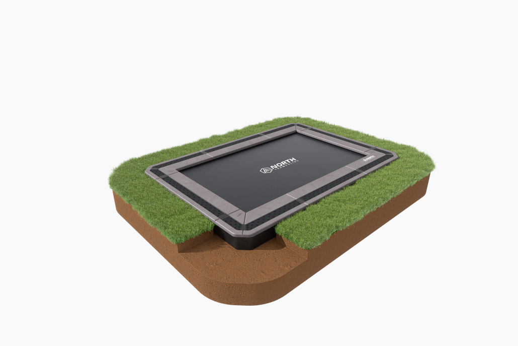 North In-Ground 12' x 8' Rectangle Trampoline - PlayN Wisconsin